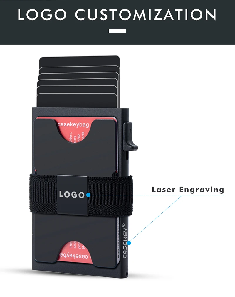 Casekey Slim RFID Aluminum Wallet - Ultra Thin & Secure