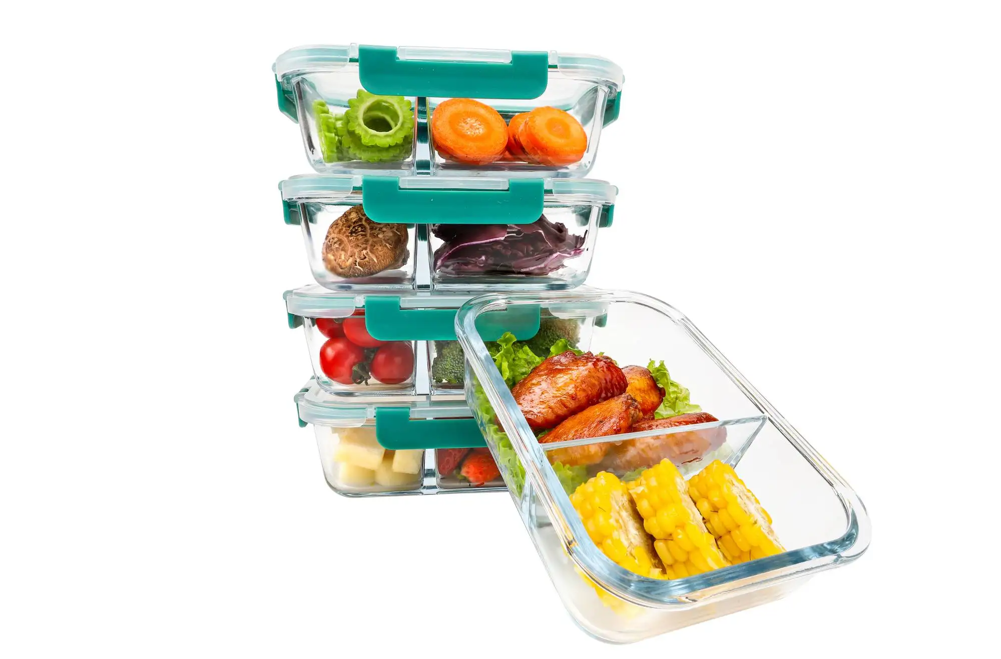 20 Piece Superior Glass Food Storage Containers Set Borosilicate Glass ...