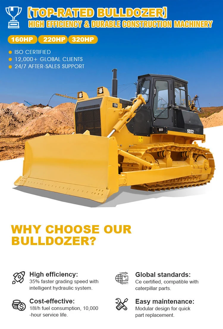 160hp Crawler Bulldozer Bulldozers Hydrostatic Travel Drive Bulldozer ...