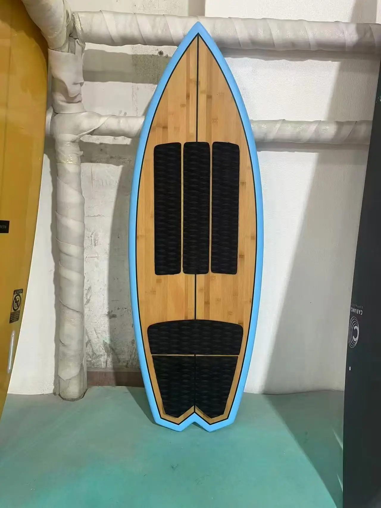 Customized Wooden Veneer Wake Surfboards Super Lighter Epoxy Surfboards ...