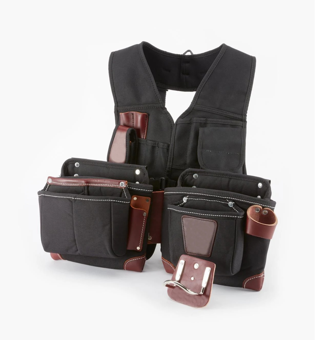 Functional Leather Tool Vest with 18 Tool Holders - HIBO