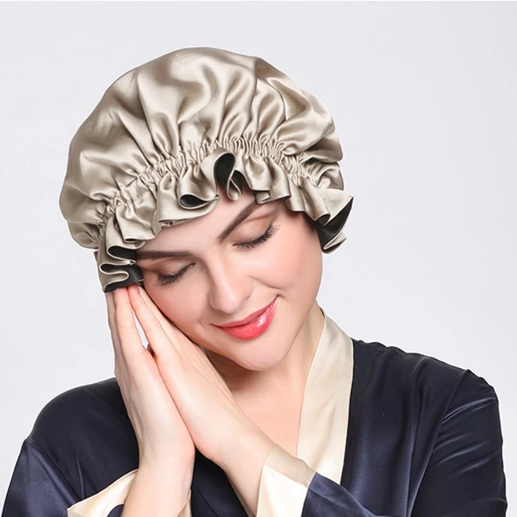 100% Pure Mulberry Silk Bonnets and Pillow Case Set for Women
