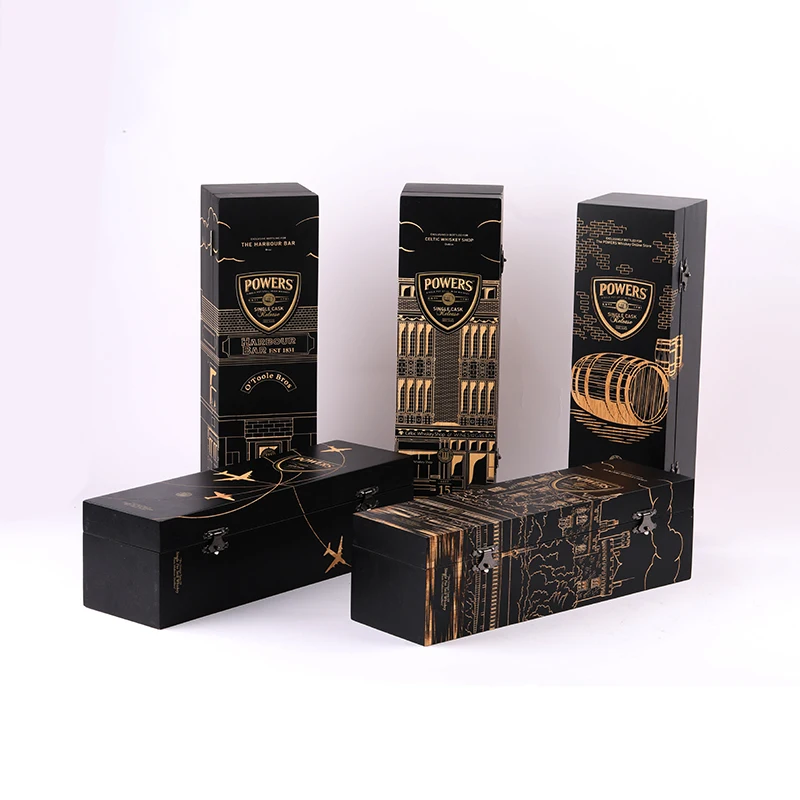 2024 Latest Design Large Luxury Custom MDF Wood Wine Whisky Gift Boxes ...