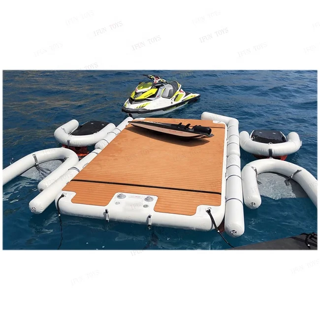 Outdoor Inflatable Swim Island Floating Pontoon Floating Inflatable ...