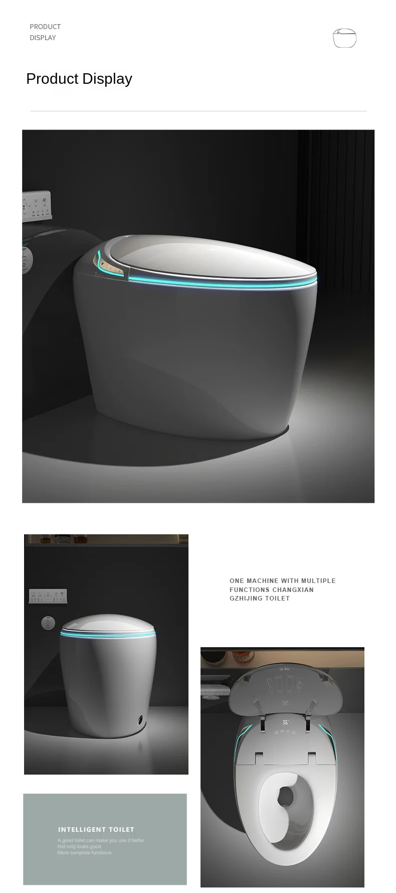 Smart Toilet - Luxury Intelligent Ceramic Bowl with Remote