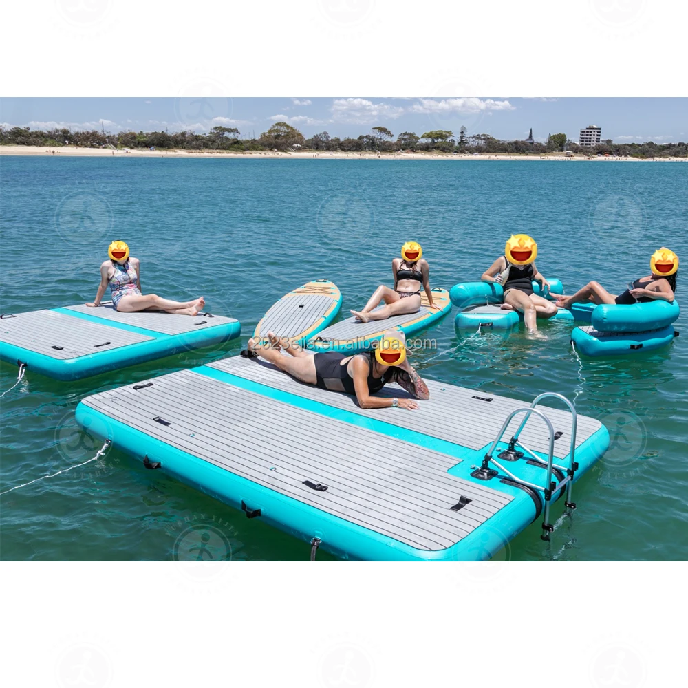 Customized Size Inflatable Sport Boats Yacht Dock Thick Inflatable Dock ...