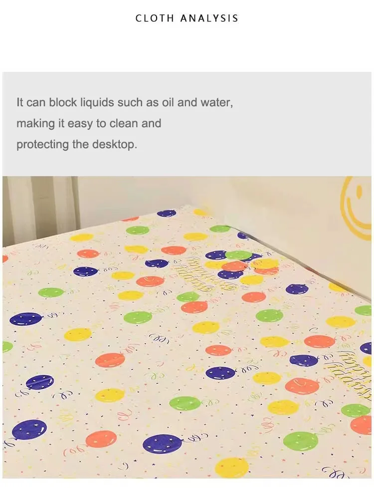 Environmentally Friendly Pe Disposabletablecloth Colourful Holiday ...