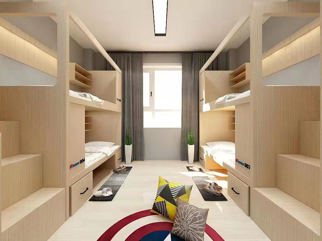 Dormitory Beds Modern Dormitory Furniture Loft Bunk Bed With Desk OEM ...