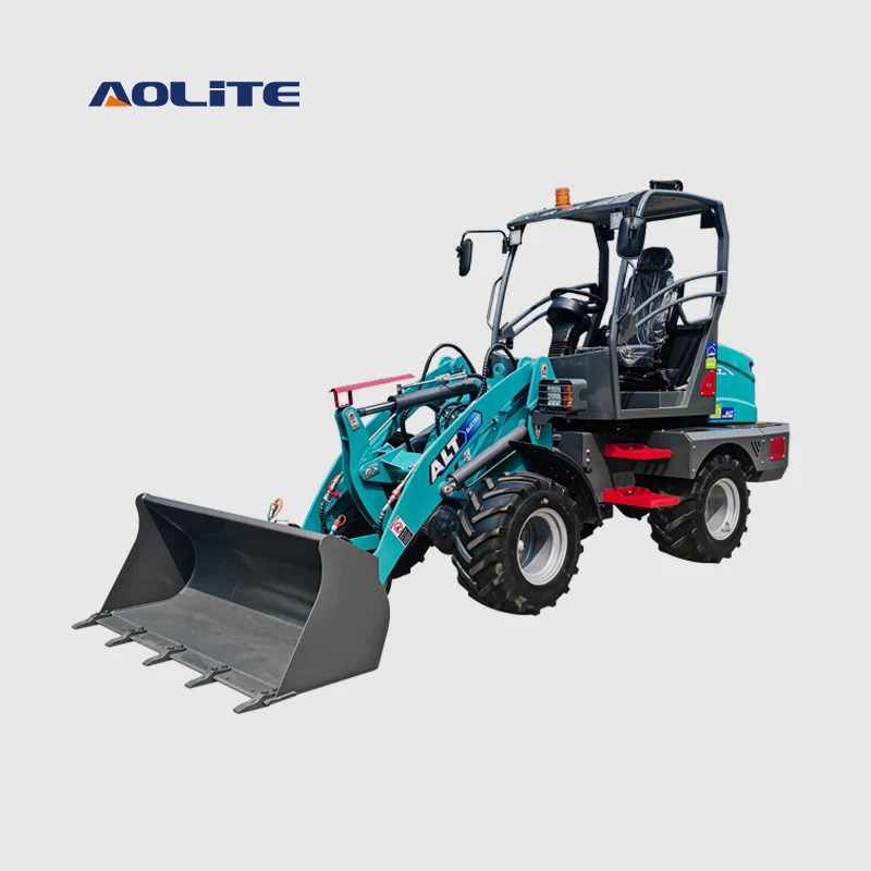 AOLITE E612 100 % batteri elektrisk mini forsiden kompakt hjullaster ...