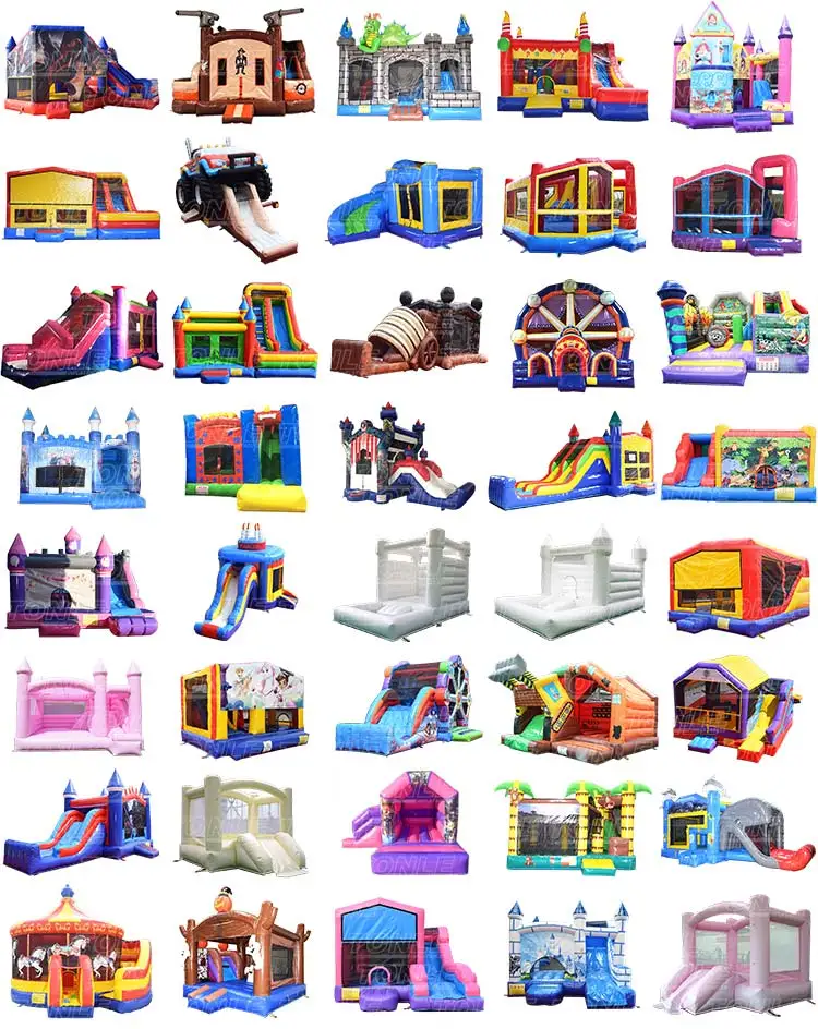 Dino World Bouncy Castle Inflatable Playland Bouncer Combo for Kids ...