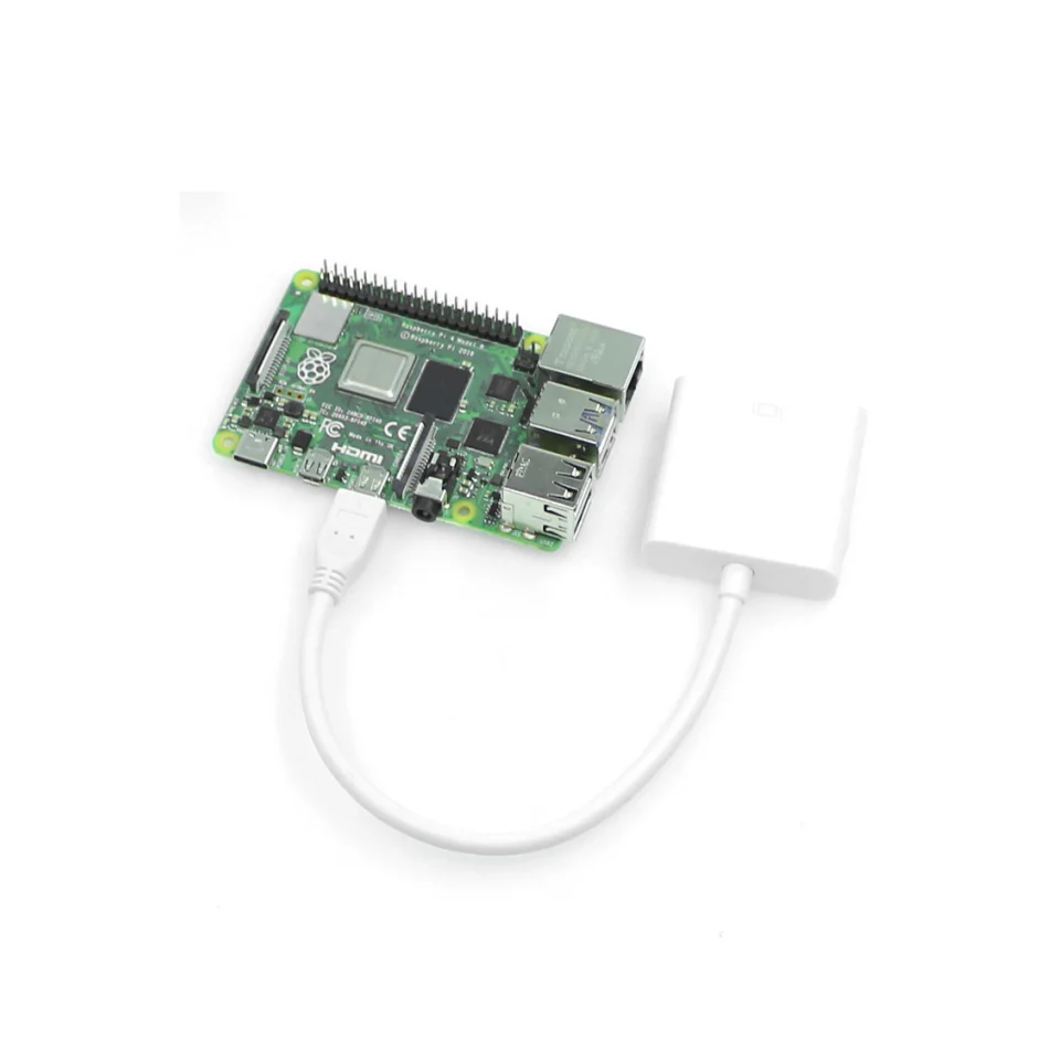 Raspberry Pi 4B Development Board Kit with Micro to VGA Video Signal ...