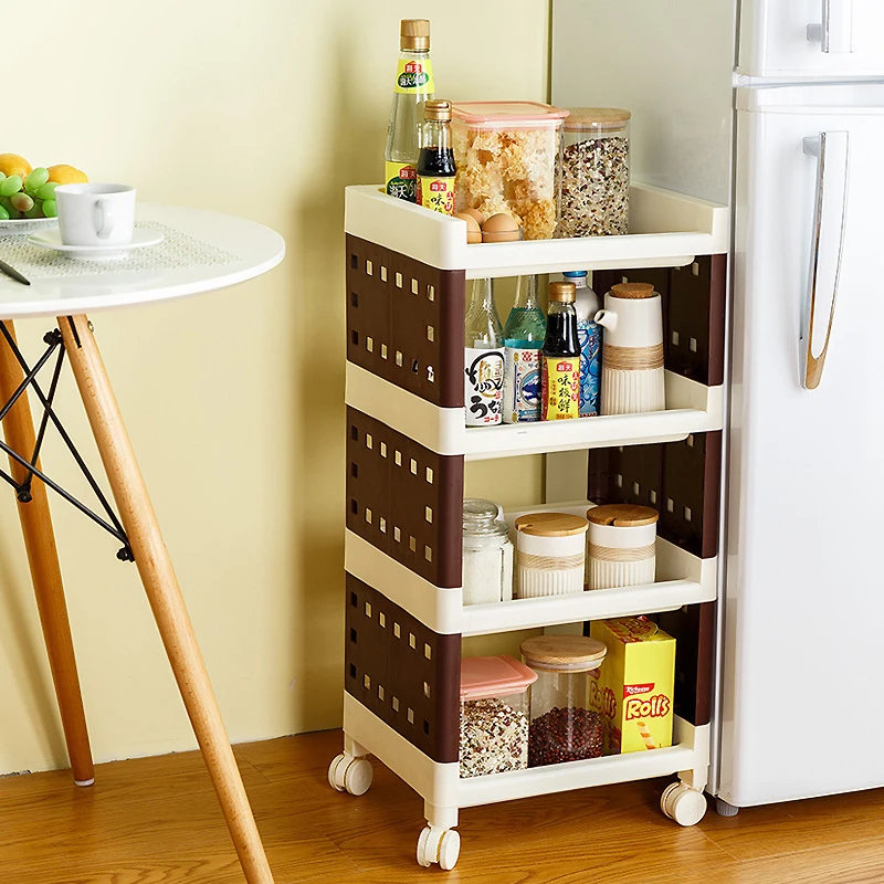 Kitchen Corner Plastic Storage Rack Organizer Bedroom Multi-layer ...