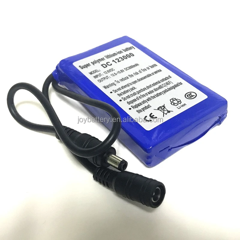 DC 12300 12V 3000mah Lithium Ion Battery Pack for Security
