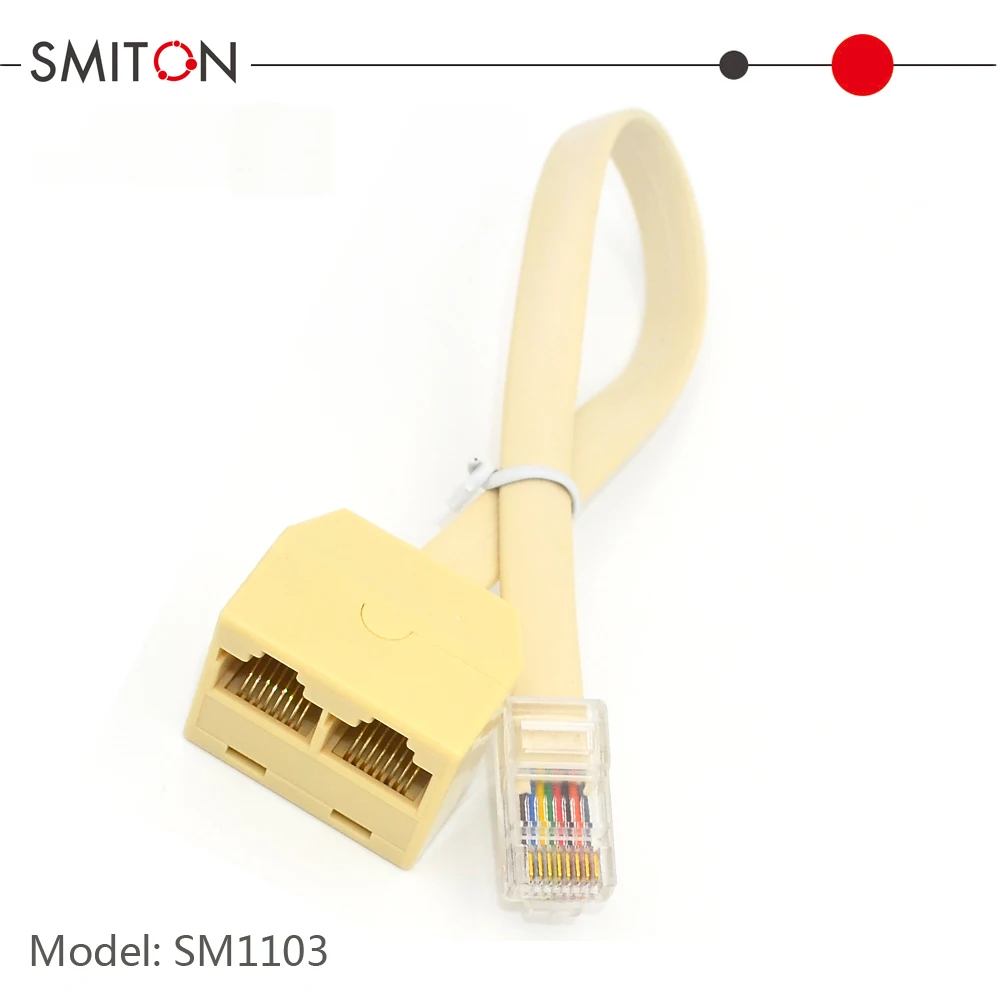 RJ45 Connector Extender Adapter Cable 1 to 2 RJ45 Splitter LAN Ethernet ...