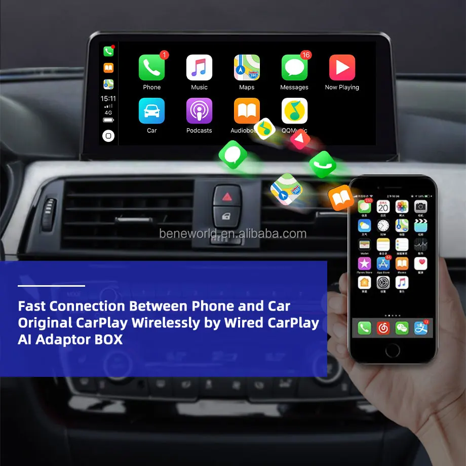 Iso Factory 2023 Android 11 Carplay Ai Box 3g+32g Suit For Car Built-in ...