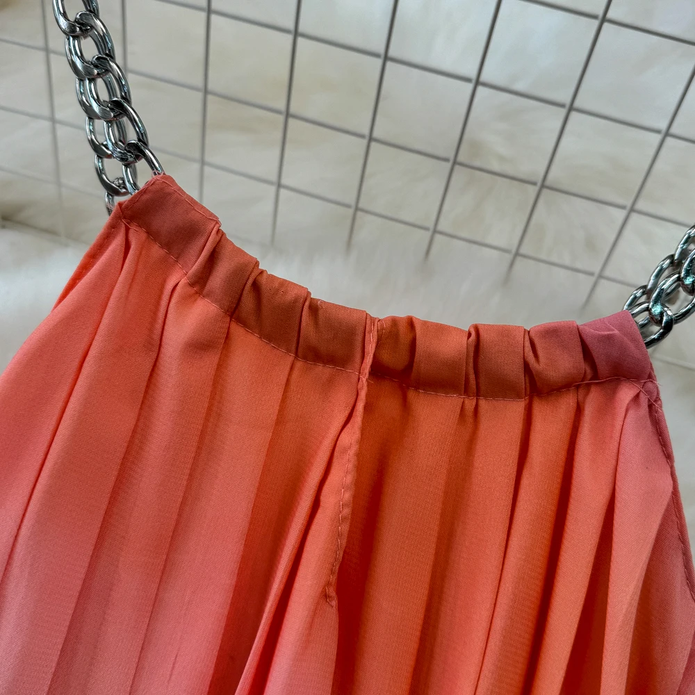 Wholesale 2024 Summer Breeze Gradually Changing Color Loose Beach Skirt ...