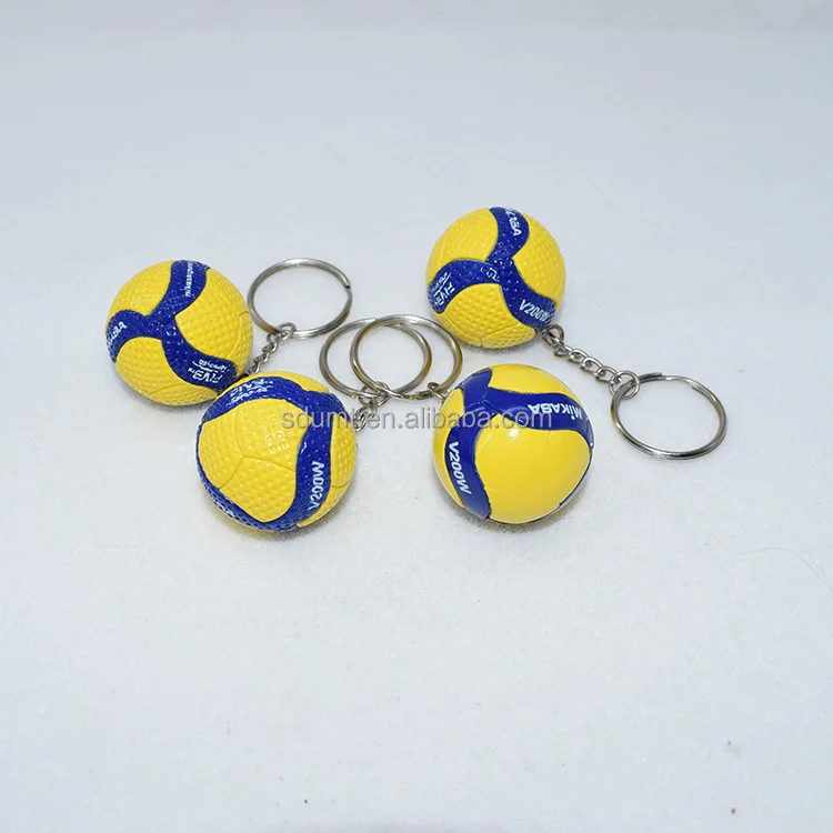 Mini Volleyball Keychain 3.8cm Ball Keychain Ornament Pvc Pendant ...