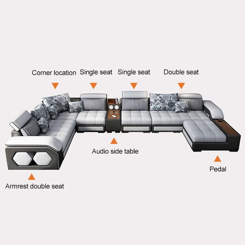 Modern Luxury 7 Seater Modular Sofa - Perfect for Living Room