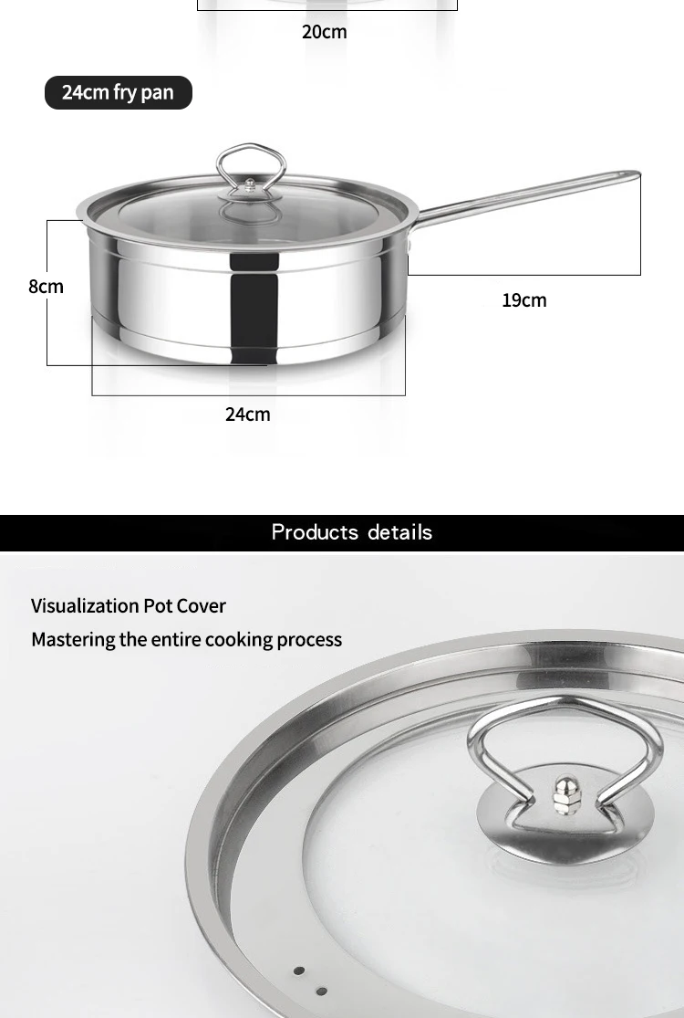 High Quality 3 Pieces Induction Cooking Pot Set Straight Pot Ollas ...