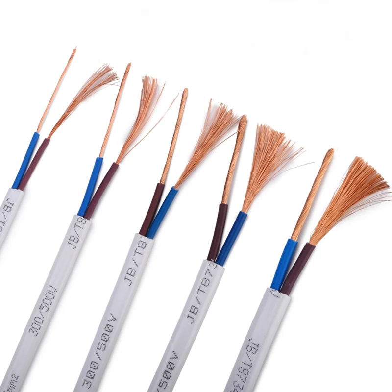 5 Meter Elektrische Draad Koperen RVVB Omhulde Draad En Kabel Lijn 2 ...
