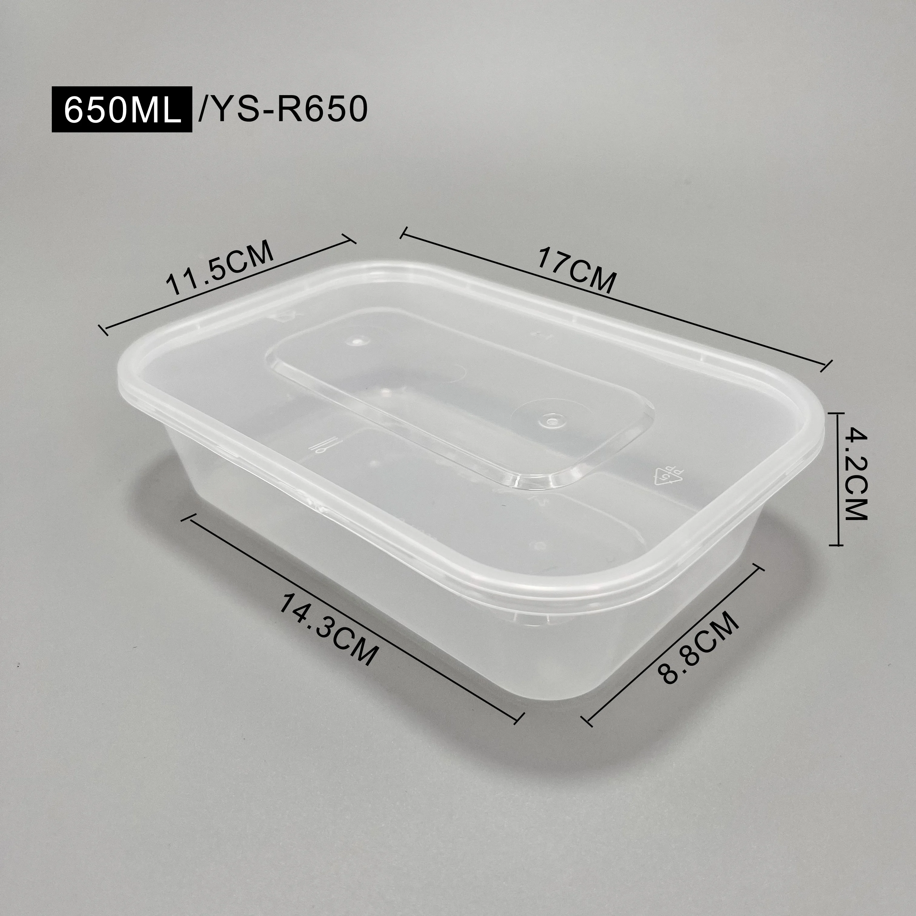 Rectangular Disposable Plastic Food Containers - Wholesale