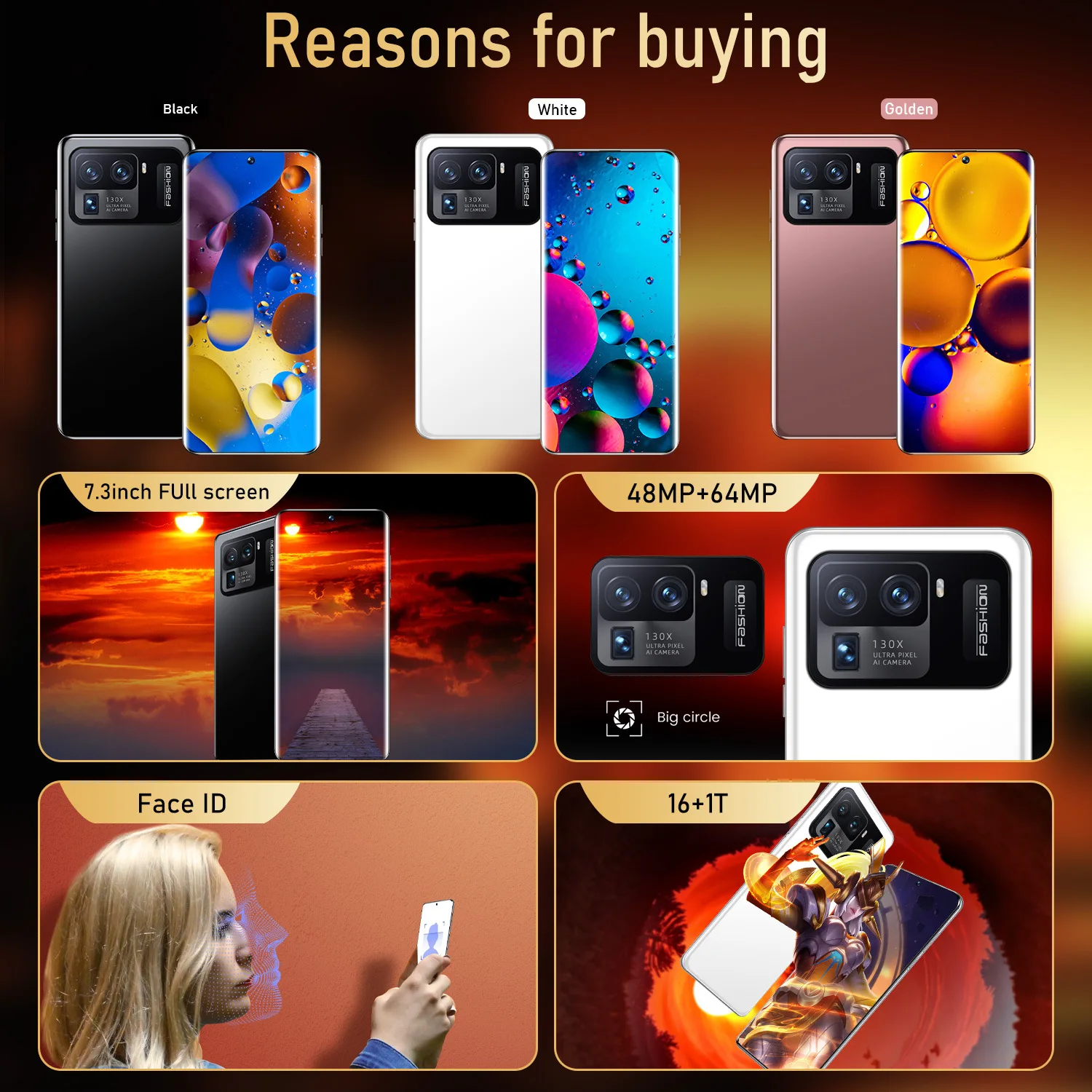 M11 Ultra Unlocked Cellphones 7.3 Inch Full Screen 3g 4g 5g Mobiles ...