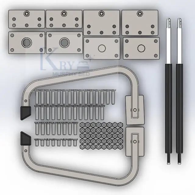 Manual Simple DIY Gas Piston Mechanism Kits 1000N 1300N for Murphy Bed ...