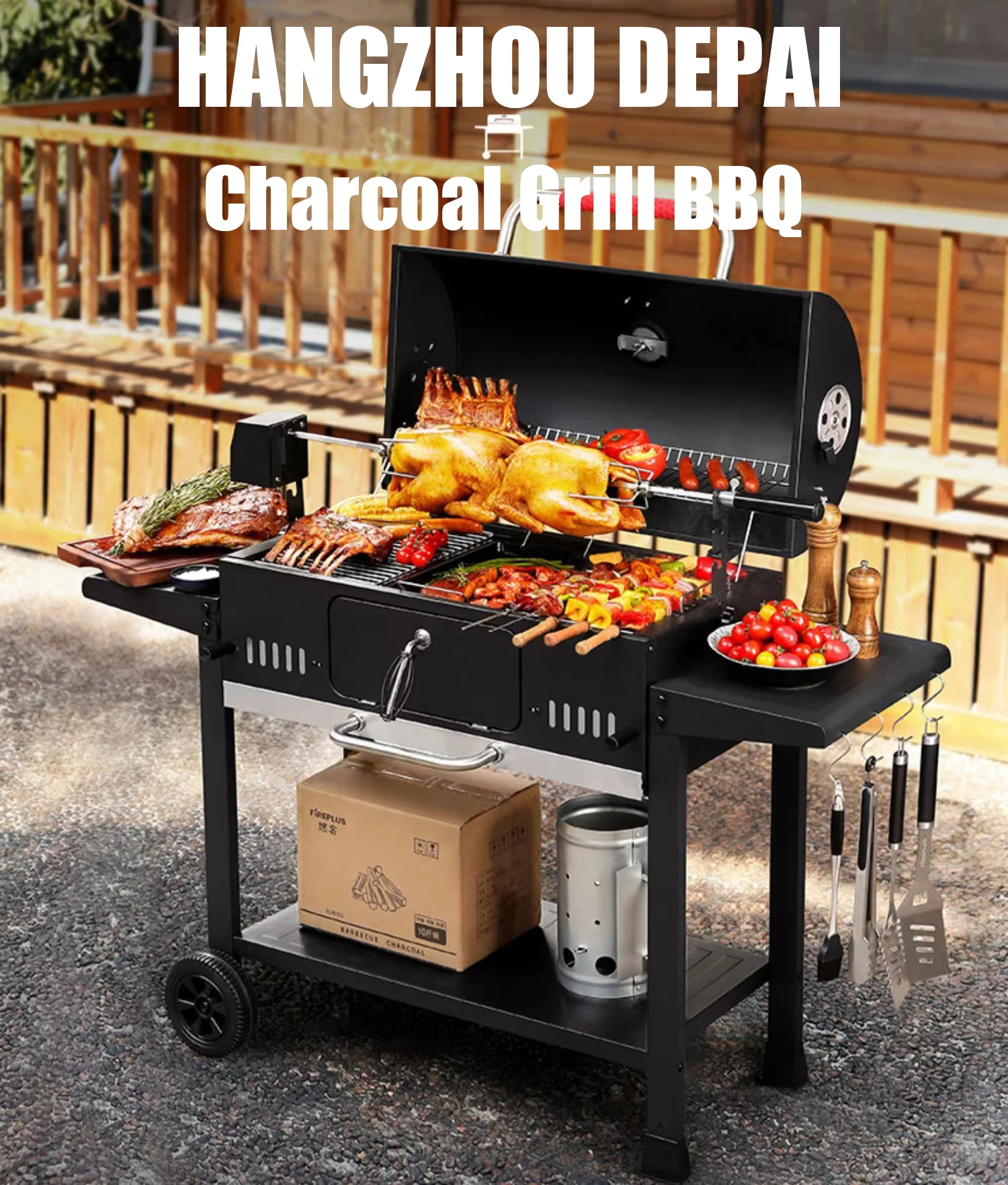 Heavy Duty Folding Outdoor Steel Barbecue Gas BBQ Grills