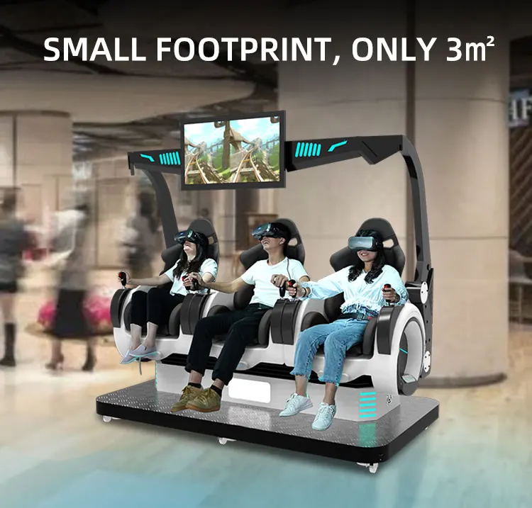 Funny VR Cinema - 9D VR Game Machine with 3 Seats