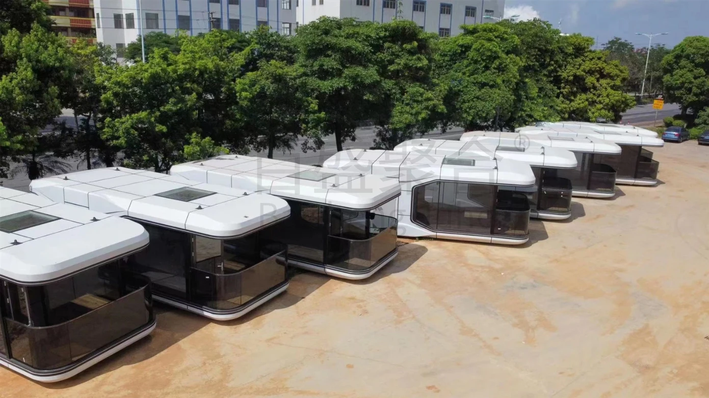 Luxury Eco Prefab Outdoor Space Capsule Home 2 Bedrooms With Kitchen ...
