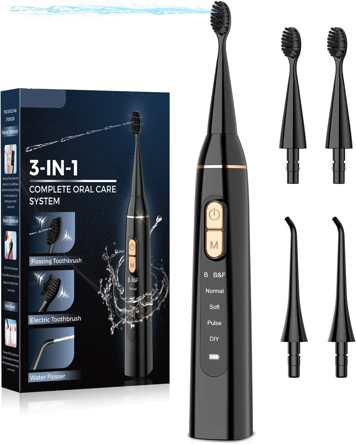 All In One Water Flosser And Electric Toothbrush Combo Toothbrush With ...