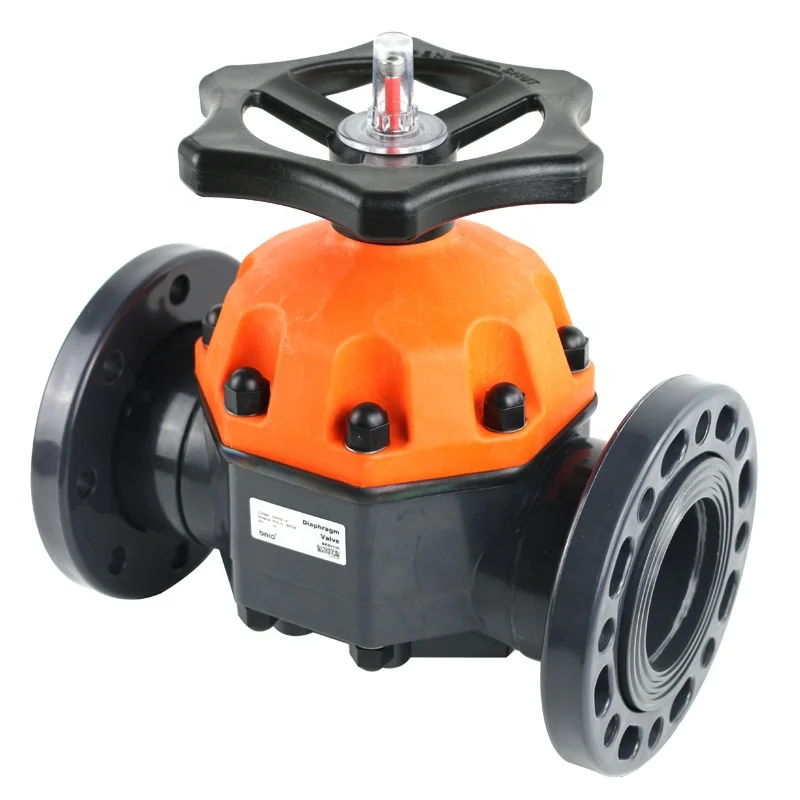 Dn15-dn100 Flange Upvc Plastic Diaphragm Valve For Dosing Metering Pump - Buy Metering Pump ...