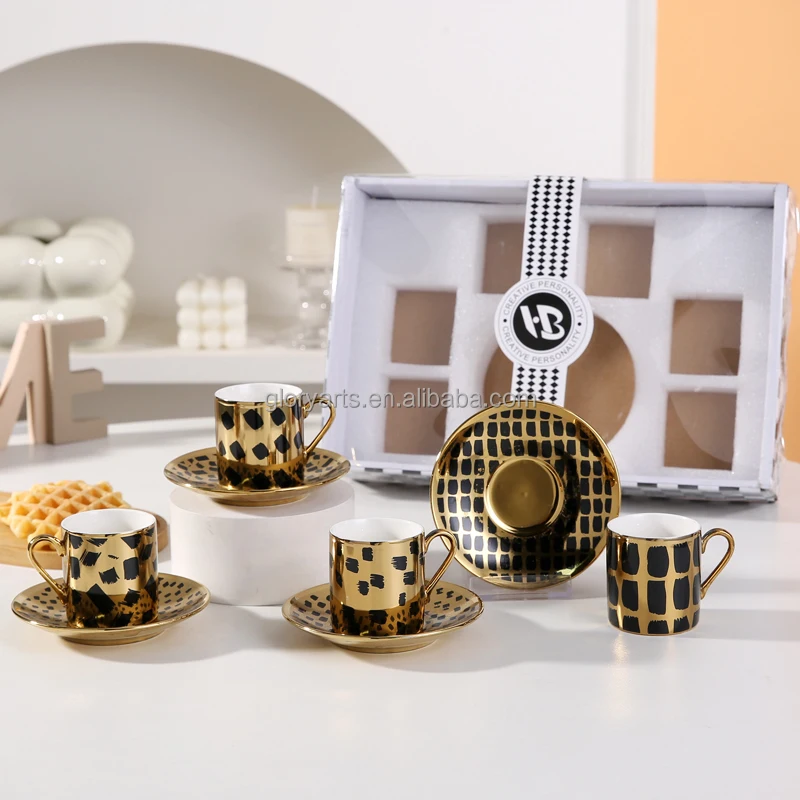 Modern 2024 New Porcelain Coffee & Tea Cups Set Ceramic Afternoon Tea ...