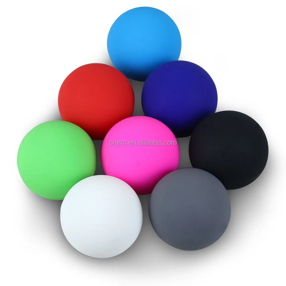 Black Soft Solid Rubber Balls with Hole - Durable & Versatile