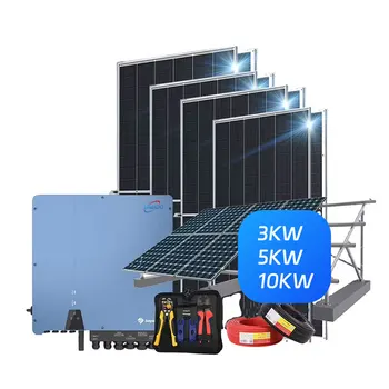 3kw 5kw 10kw Custom Complete Set Solar Energy Power Storage System Hybrid With Panel Electric ...