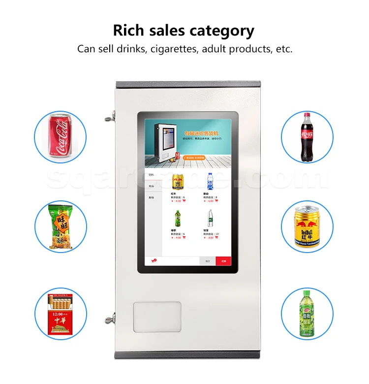 Smart Vending Machine - Compact, Touch Screen, Mobile Pay