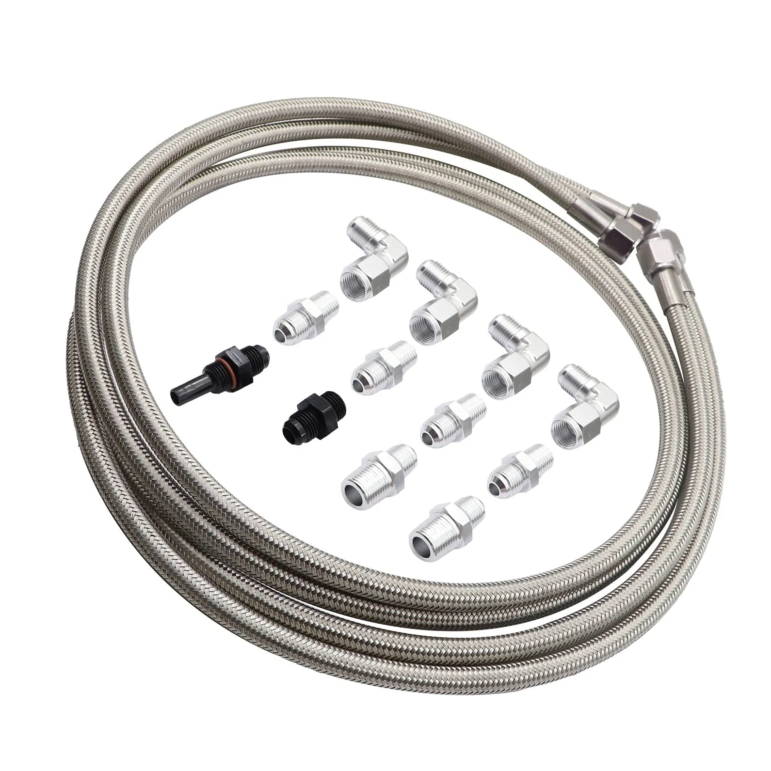 Flexible Ss Braided Transmission Cooler Hose Line For Gm Chevy 1996 ...