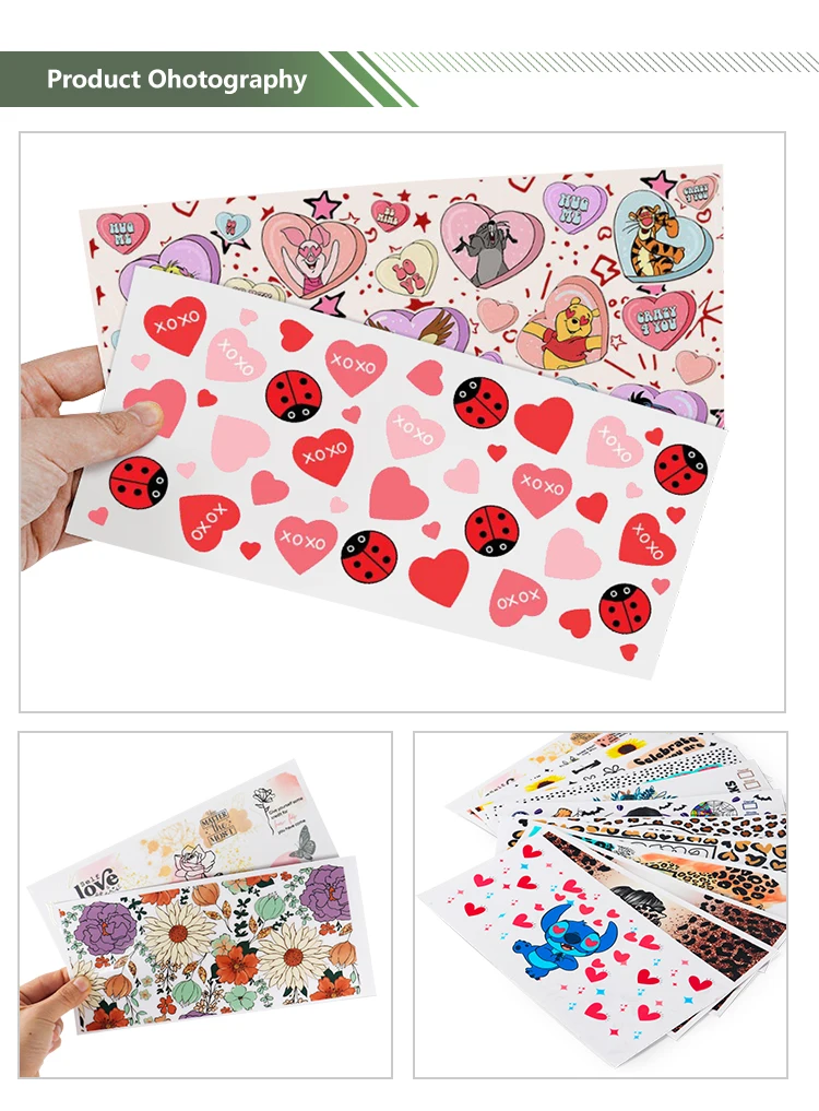 Custom Printing Uv Foil Dtf Cup Transfer Sticker Paper Material Uv ...