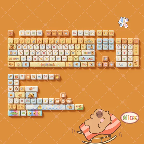Akko Capybara Pudding Keycap Set - ISO MOA Profile Dye Sublimation