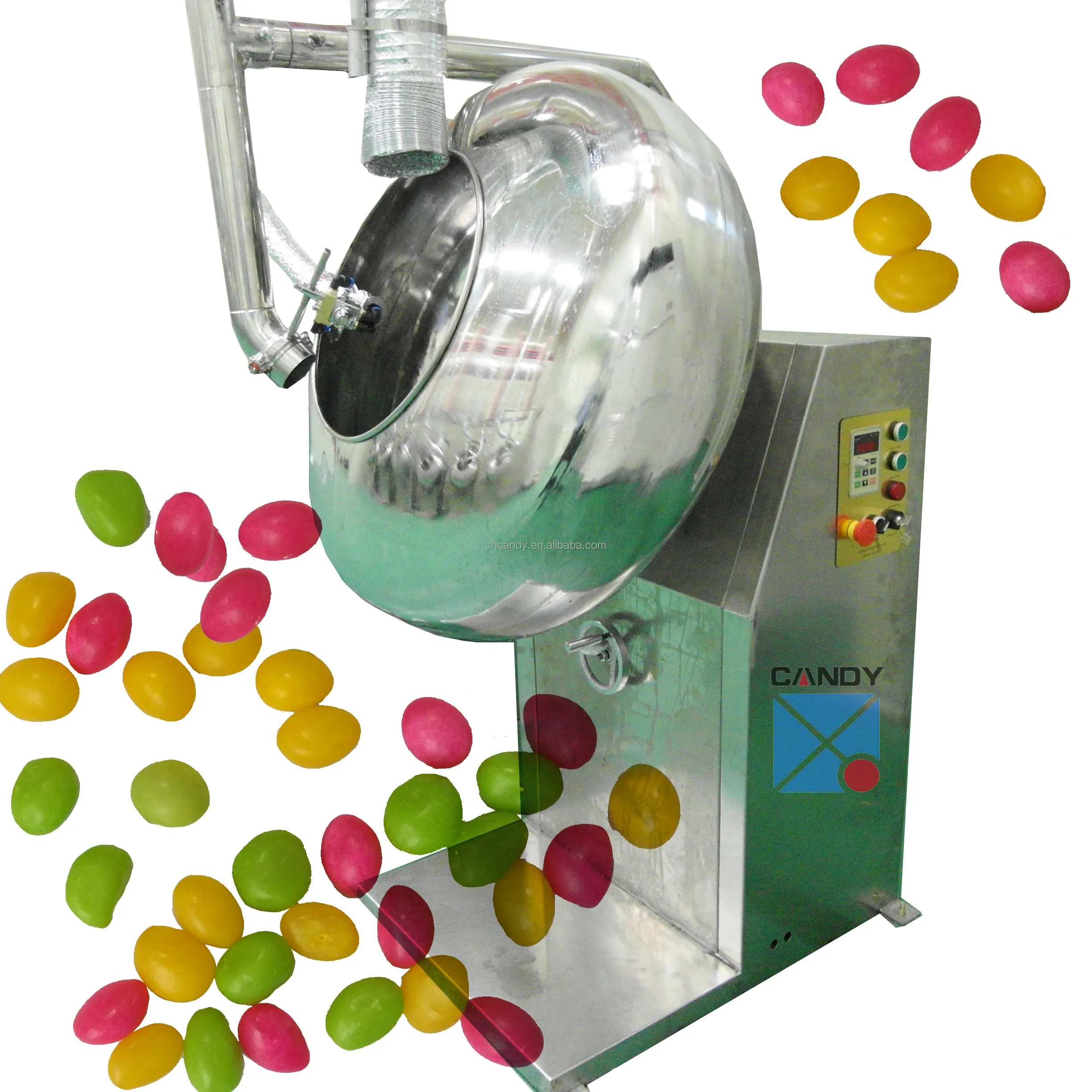 Gummy Candy Bubble Gum Sugar Coating Pan Oil Coating Machine