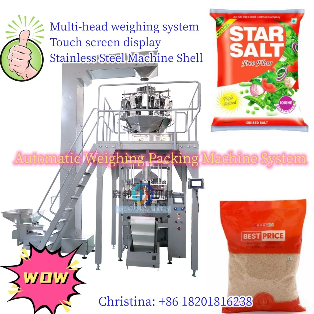 Jb-720l Automatic 10 Heads Weigher Food Dry Fruits Rice Sugar Salt ...