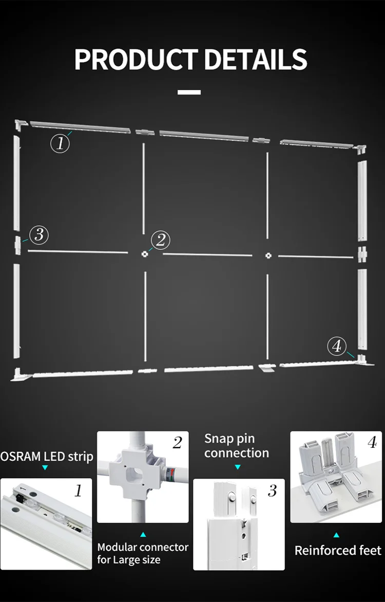 20 Buyers Custom Led Display High Quality Reusable Aluminum Frame Seg ...