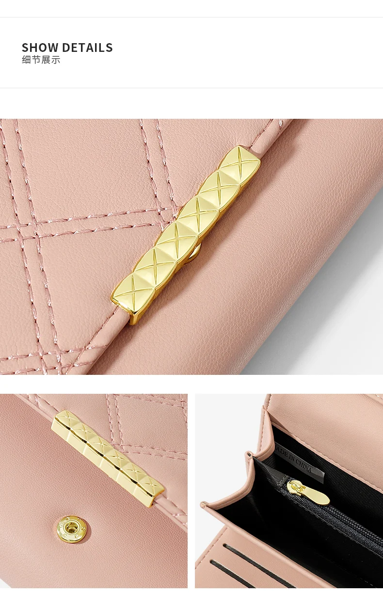 Taomicmic Clutch Bag Elegant Lady Purse Women Pu Leather Long Wallet ...