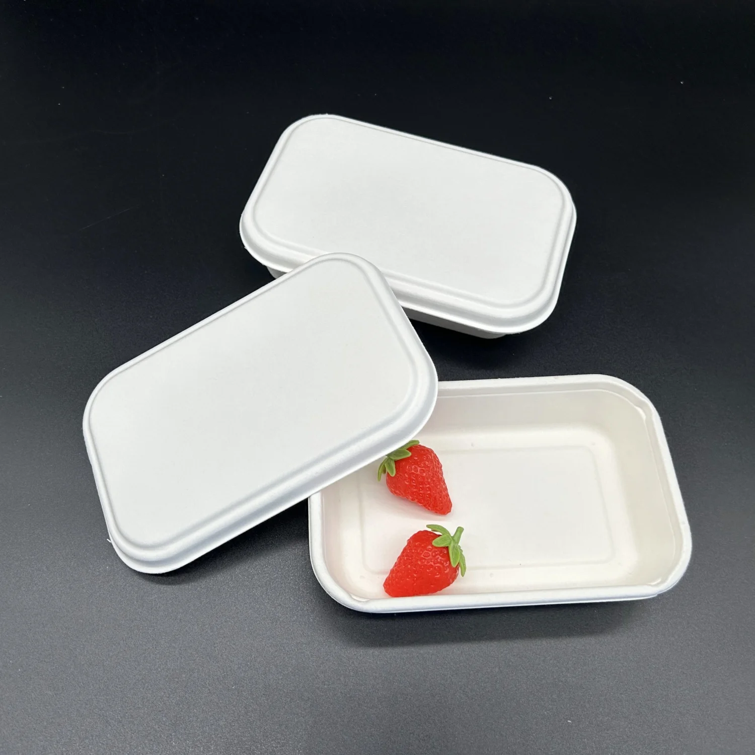 Biodegradable Packaging Laminated Paper Fruit Tray Sugarcane Bagasse ...