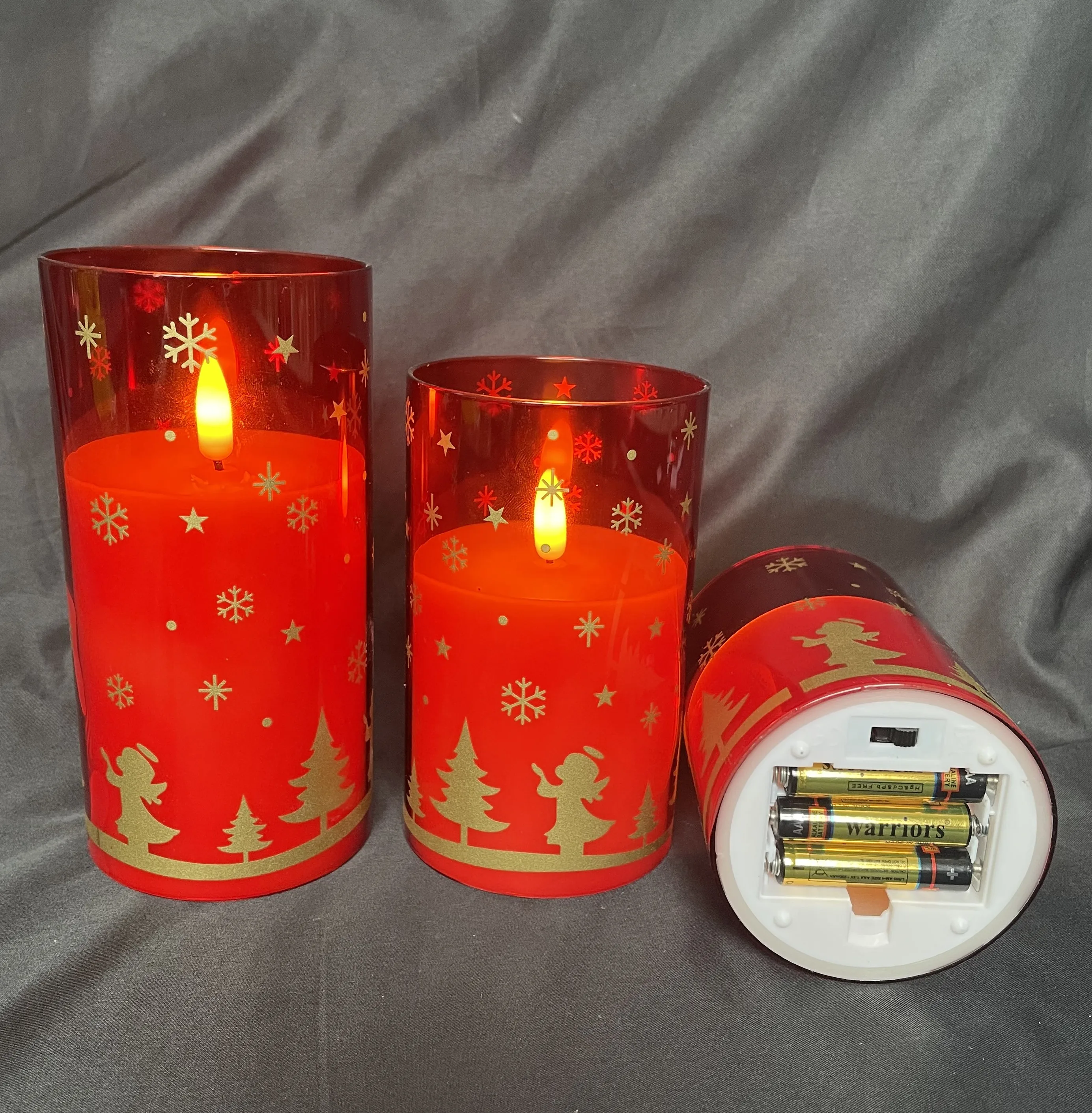 The Rocking Face Of The Glass Led Lights Moving Candles For Christmas ...