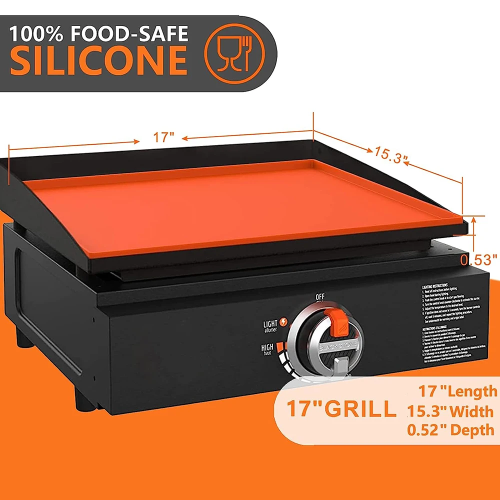 36 Inch Food Grade Protective Cover Silicone Mat Silicone Grill Mat ...