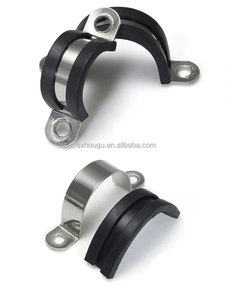 SS Saddle Rubber Pipe Clamp - CE Certification Aisi 304 Mini Hose Clamp