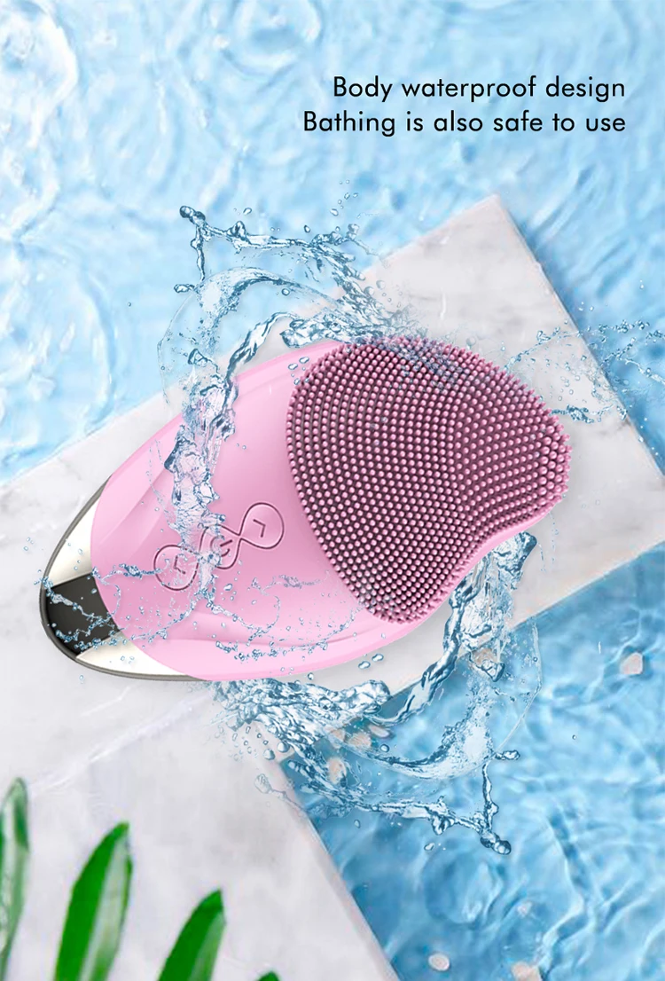 Facial Lift Waterproof Sonic Massage Electric Silicone Facial Cleansing ...