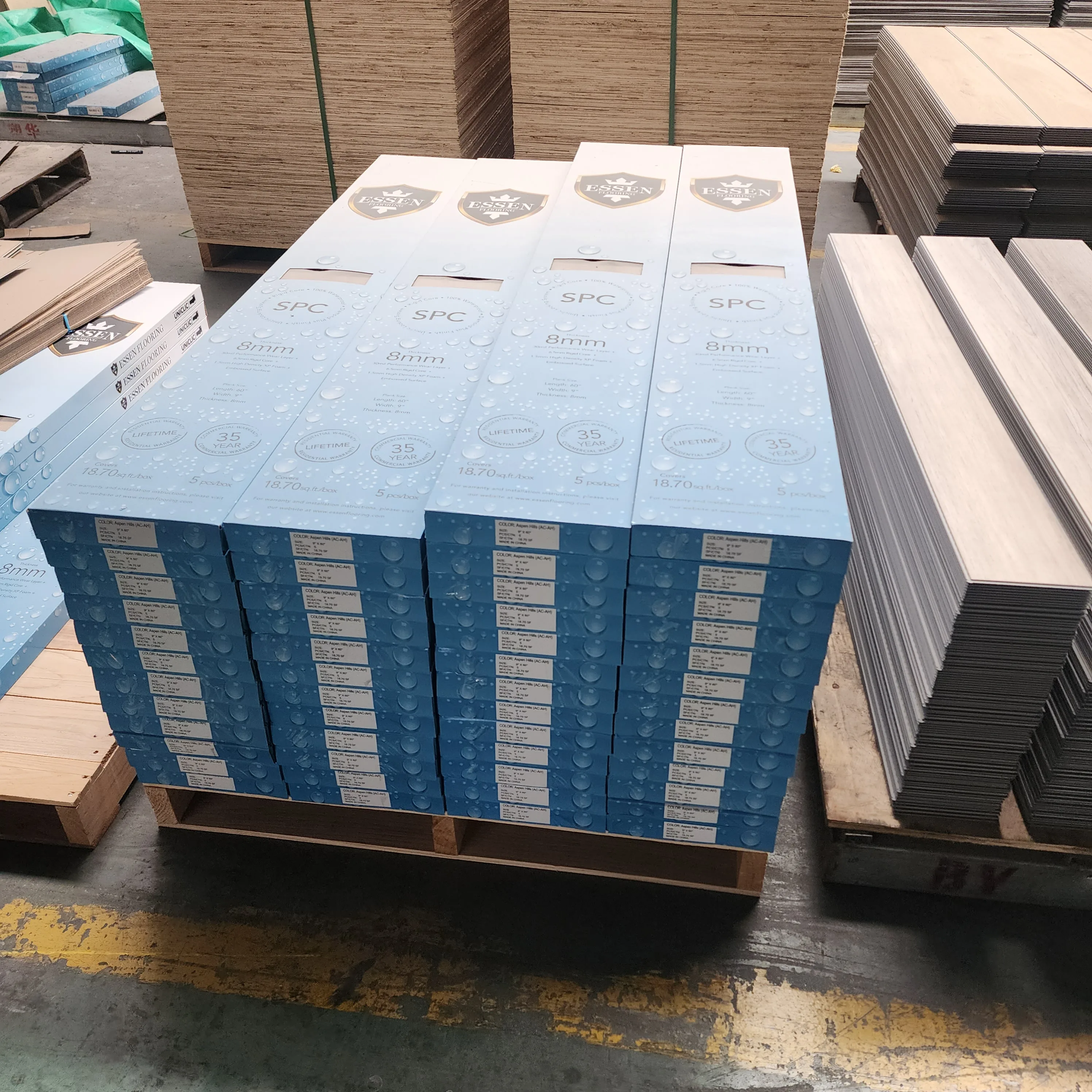 Modern Spc Flooring Stone Plastic Composite Anti-slip Scratchproof ...