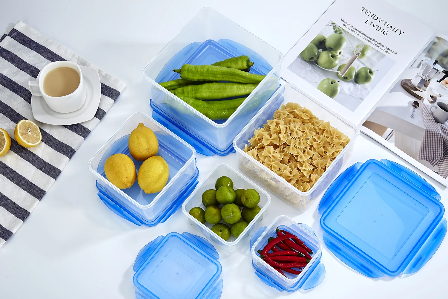 Airtight Square Plastic Food Containers - Reusable & Microwavable